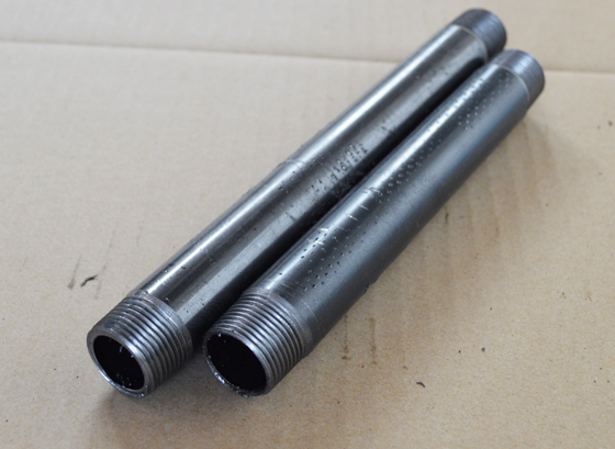 鉄 配管用丸鋼管(黒SGP菅) テーパーねじ切り 希望寸法 切り売り 小口販売加工 | 横山テクノ 制作事例